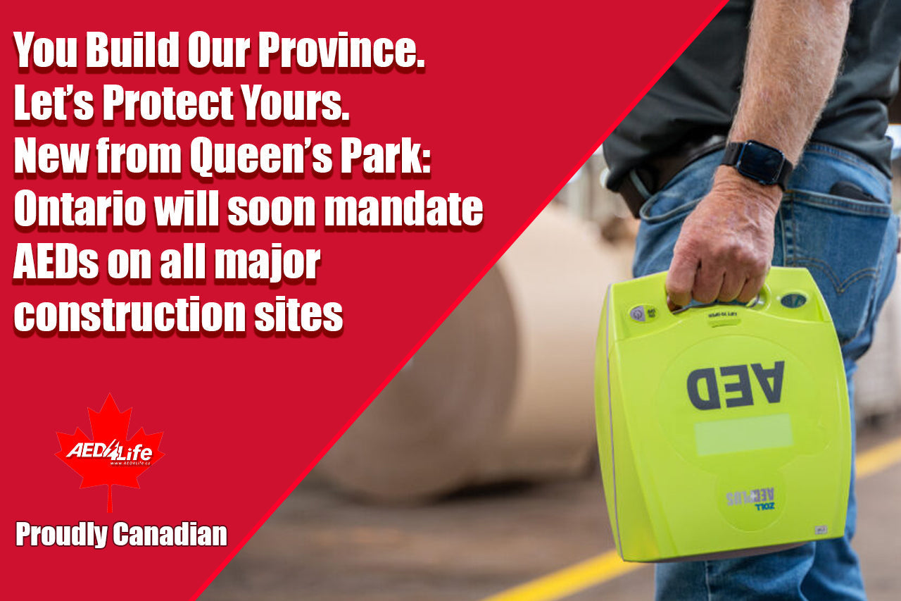 New from Queen’s Park: Ontario will soon mandate AEDs on all major con – AED4Life