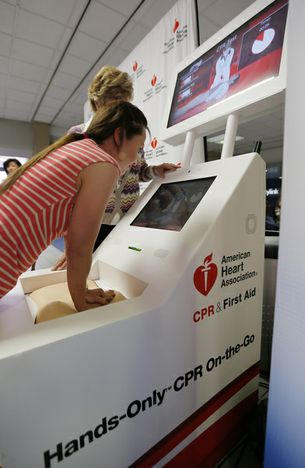 Hands-Only CPR training kiosk debuts at Indianapolis International Air ...