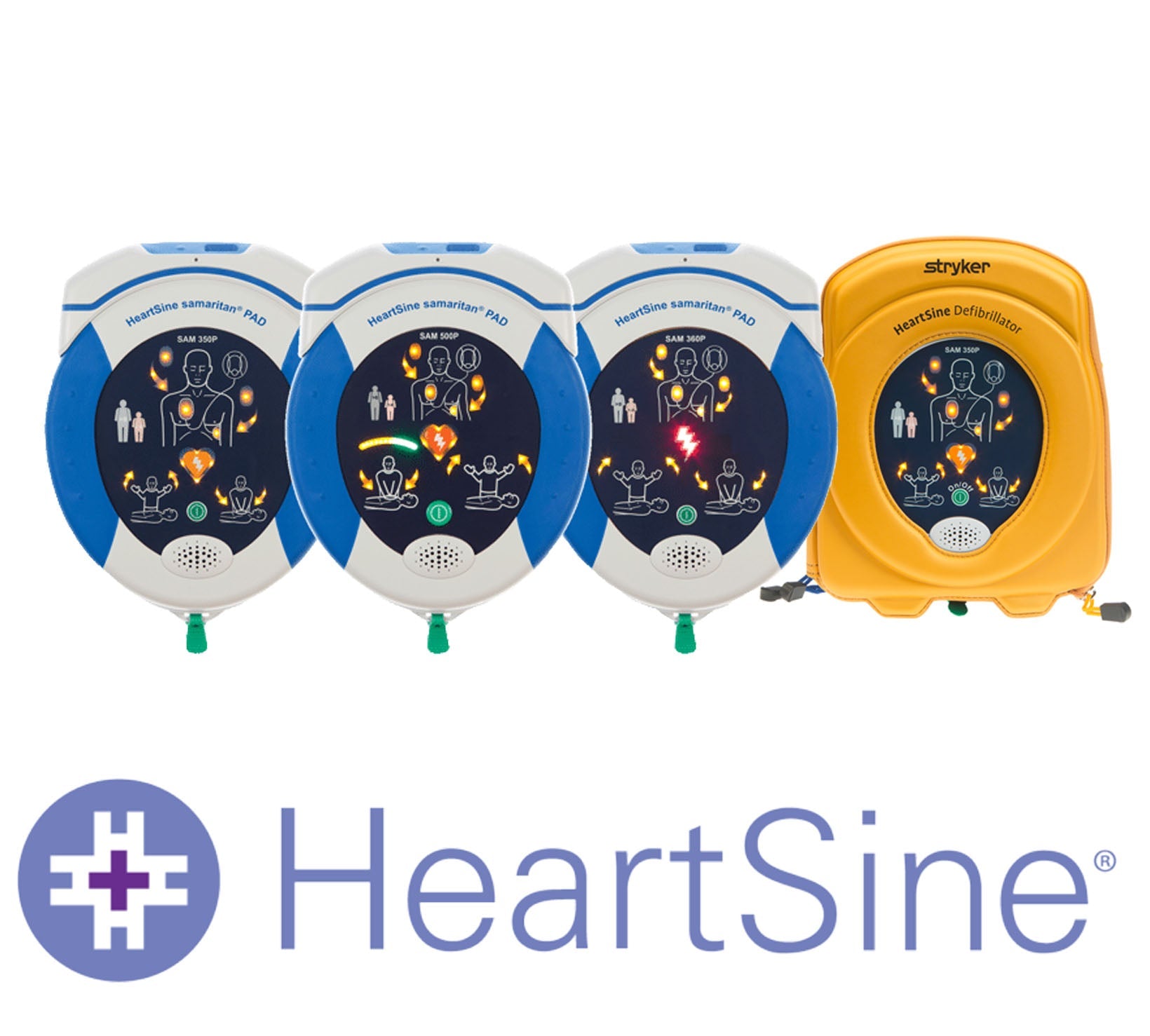HeartSine samaritan AEDs 350P, 360P and 500 P – AED4Life