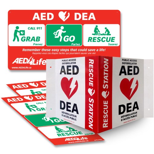 RescueStation™ AED Sign/Decal Package – AED4Life